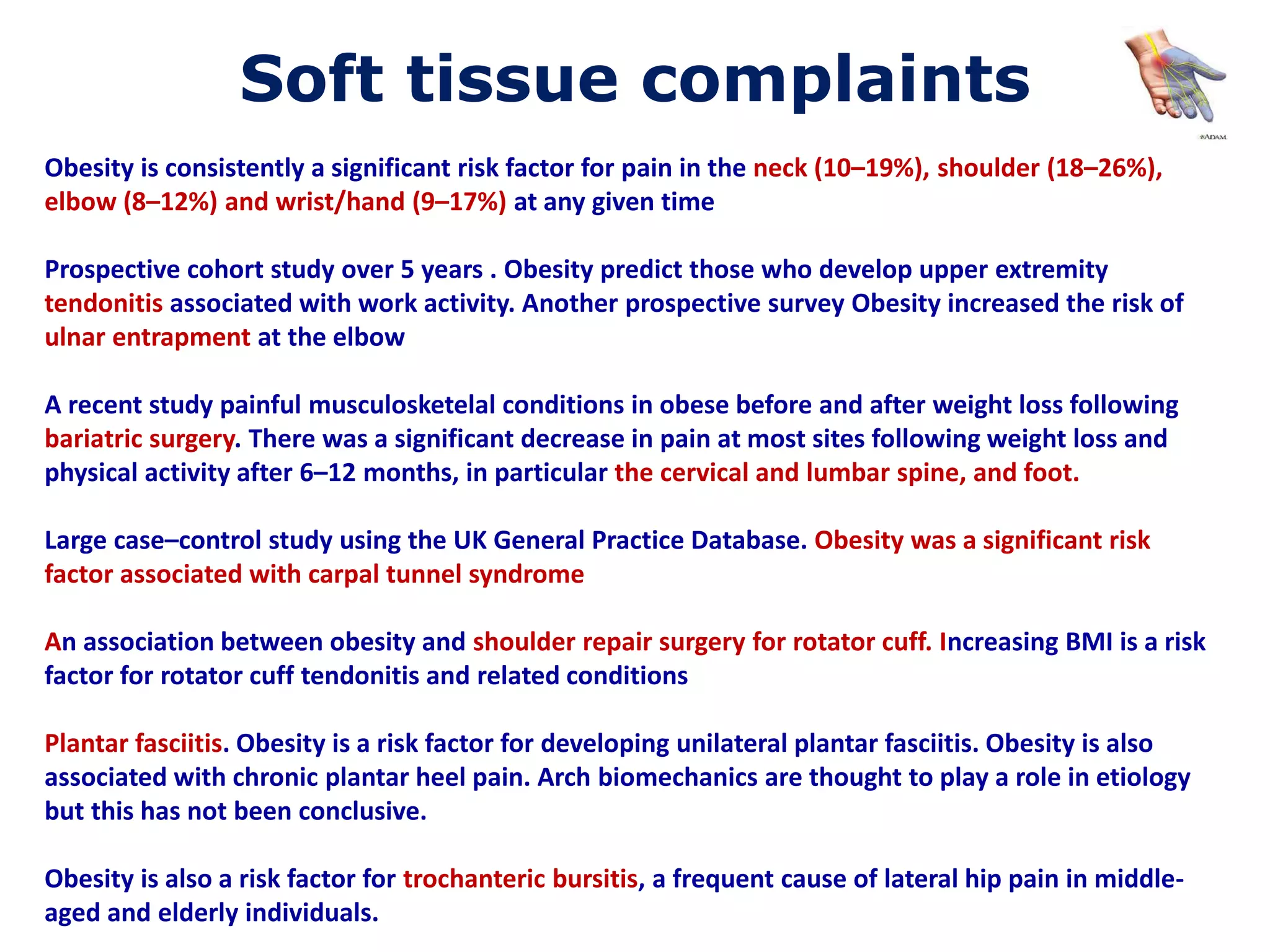 Musculoskletal manifestations of Obesity | PPTX