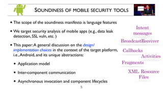 Discovering Flaws in Security-Focused Static Analysis Tools for Android using Systematic ...