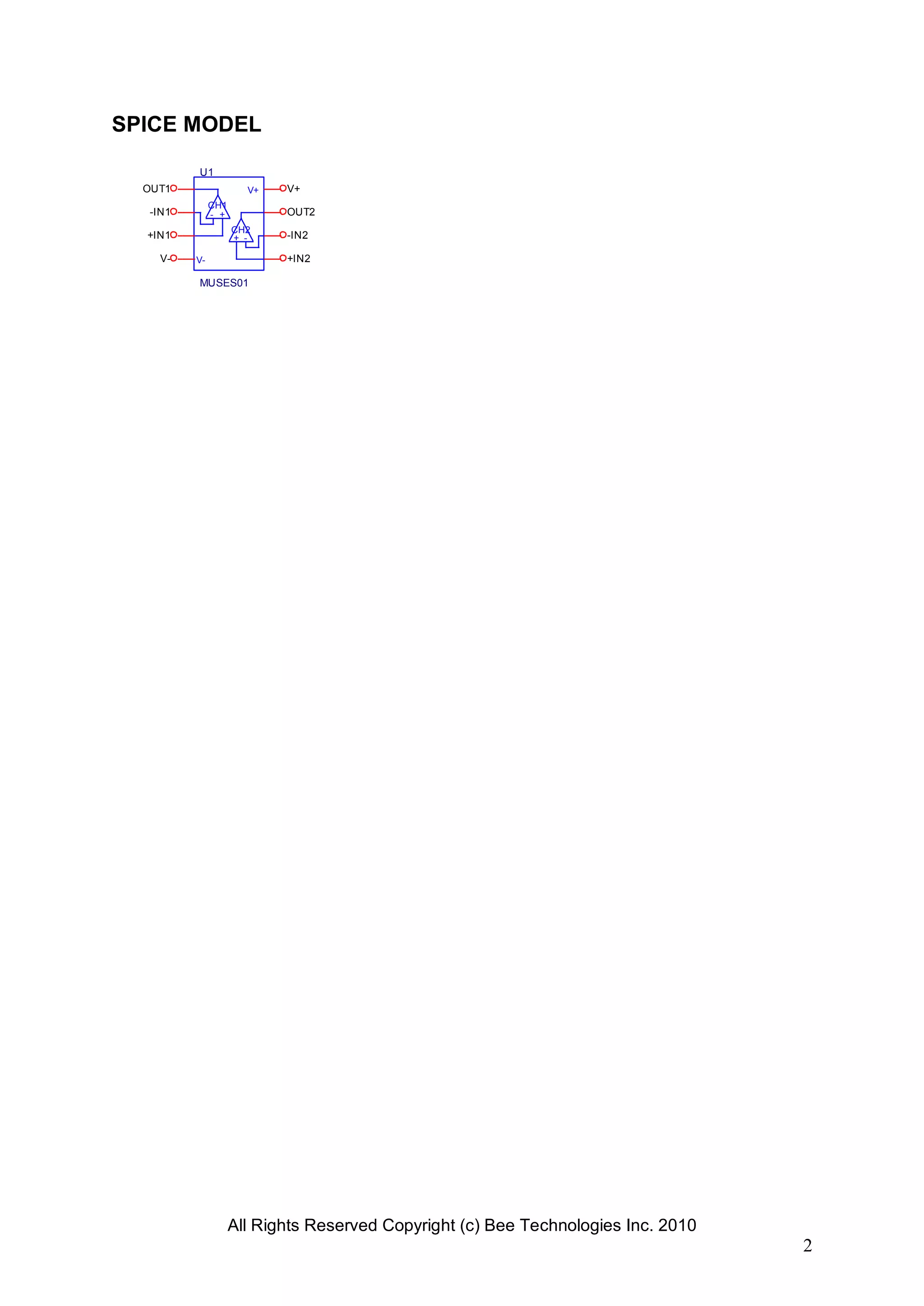 SPICE MODEL of MUSES01 in SPICE PARK | PDF