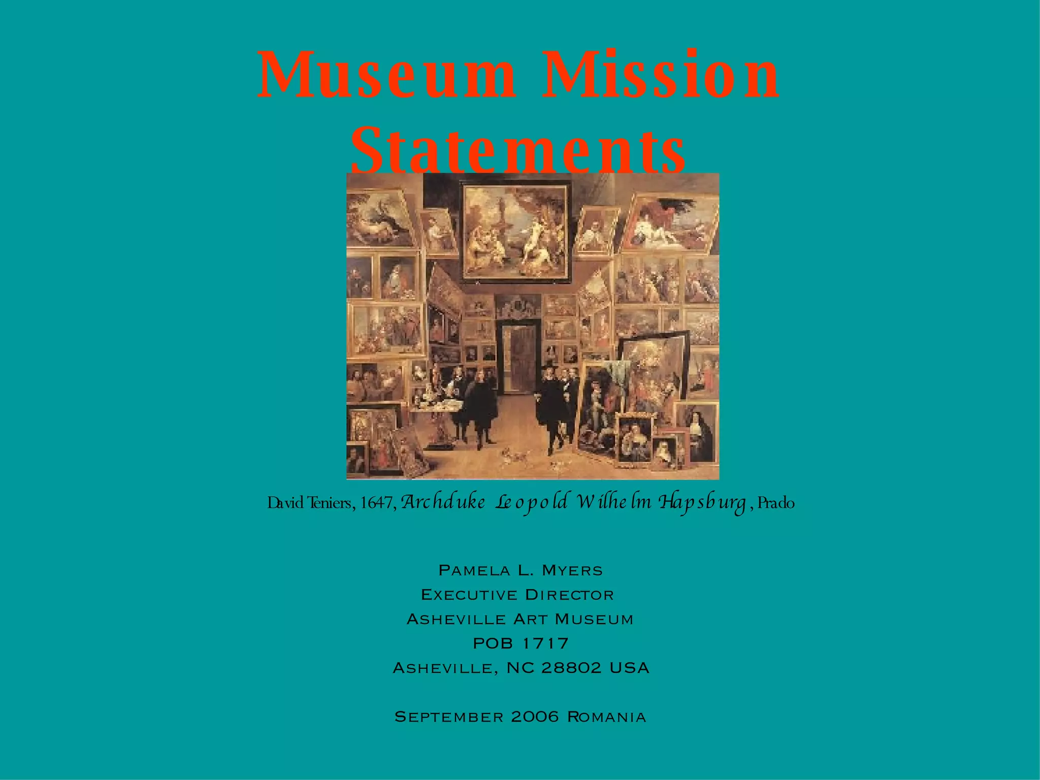 Museum Mission Statements | PPT