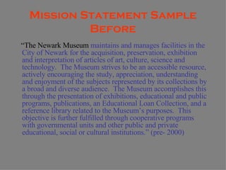 Museum Mission Statements | PPT