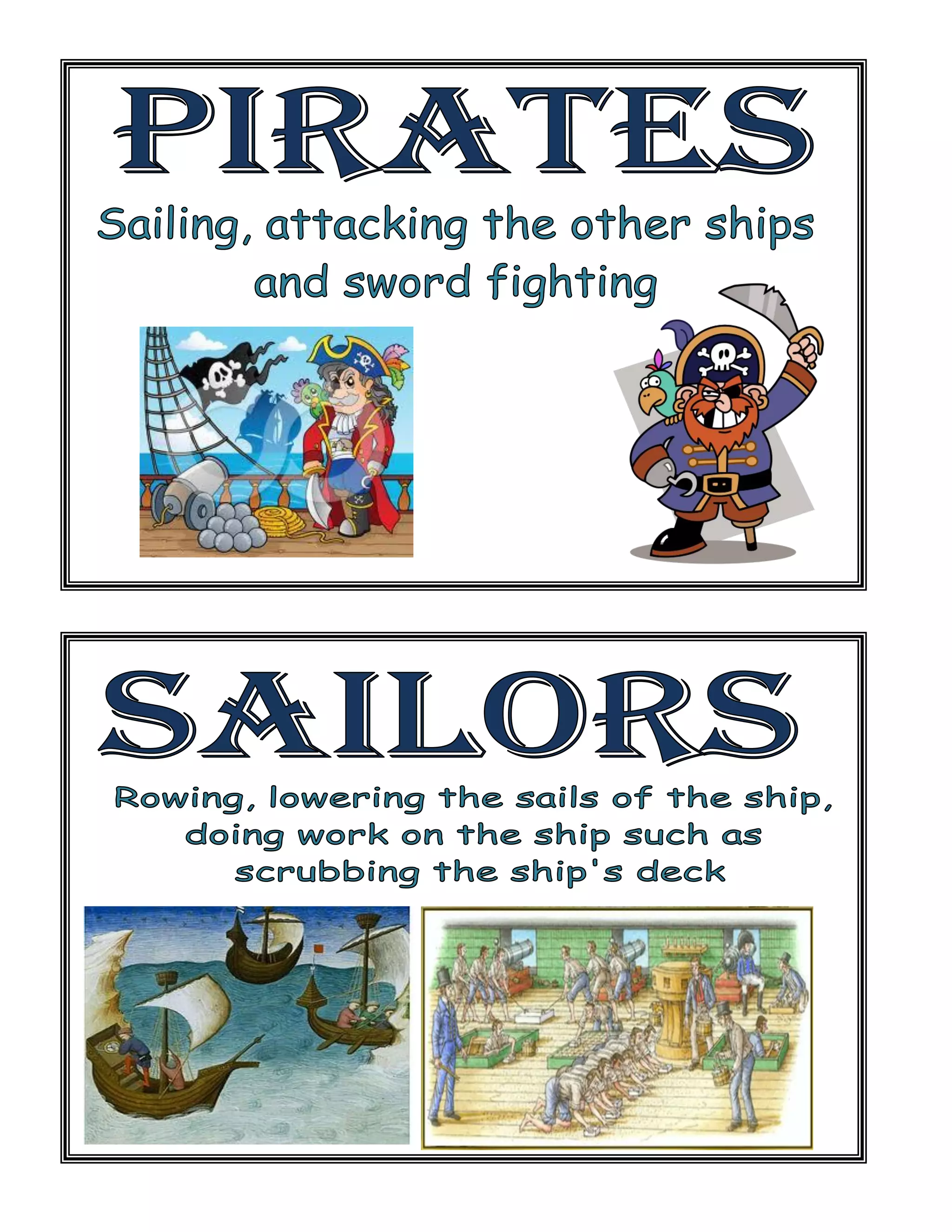 Cards prepared for Thalassa museum for role play, in medieval ...