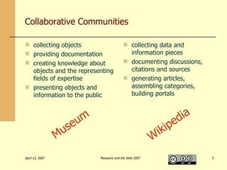 Museum Documentation and Wikipedia.de