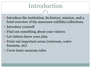 Museum guided tours | PPTX | Museums & Galleries | Attractions