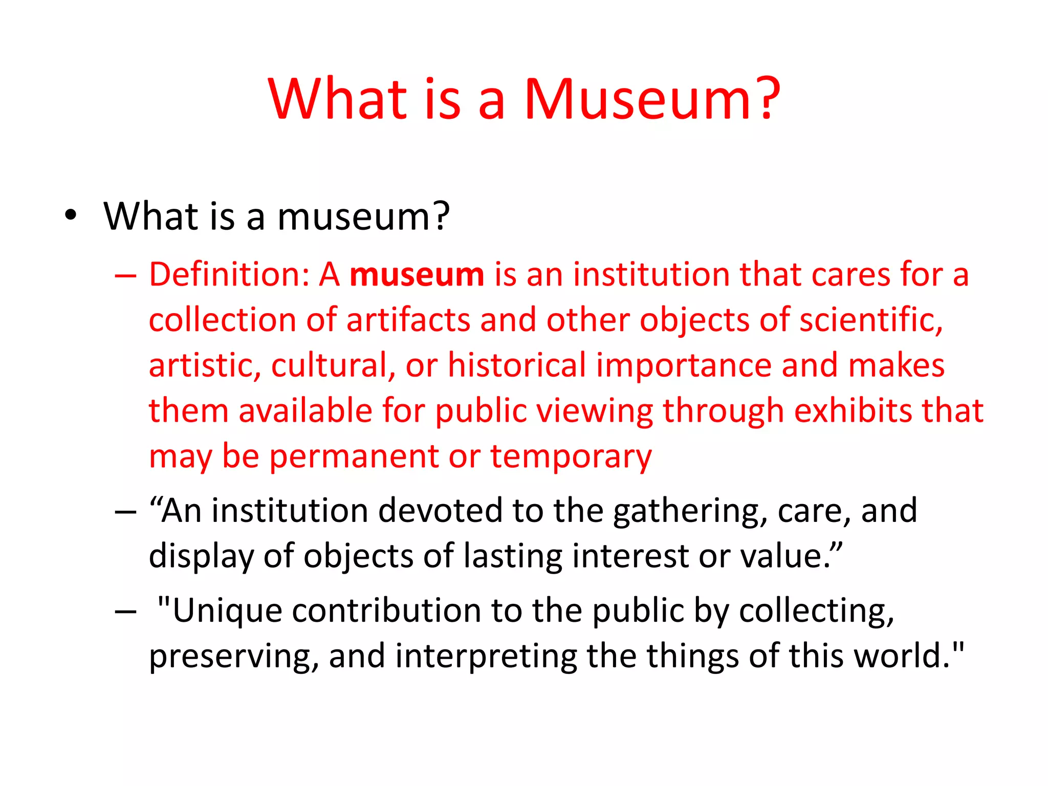 Museum Lesson 1 | PPTX