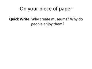 Museum Lesson 1 | PPTX