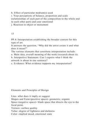 Museum paper Rubric Formal Analysis of Artwork Points 401..docx