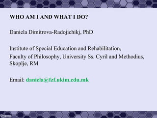 Museums accessibility to visitors with visual impairment | PPT