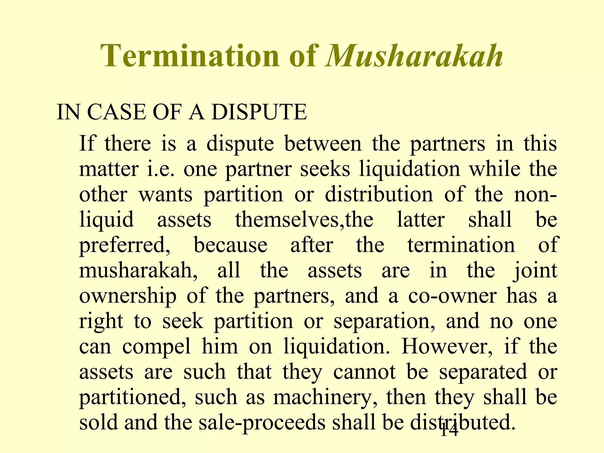 Alhuda CIBE - Musharaka by Muhammad Zubair Usmani | PPT