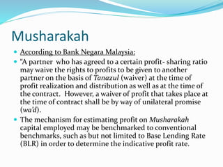 Musharakah in Islamic Finance by Camille Paldi | PPTX