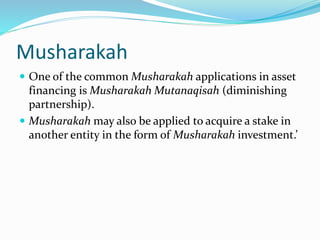 Musharakah in Islamic Finance by Camille Paldi | PPTX