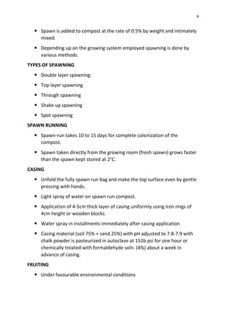 Mushroom cultivation pdf | PDF