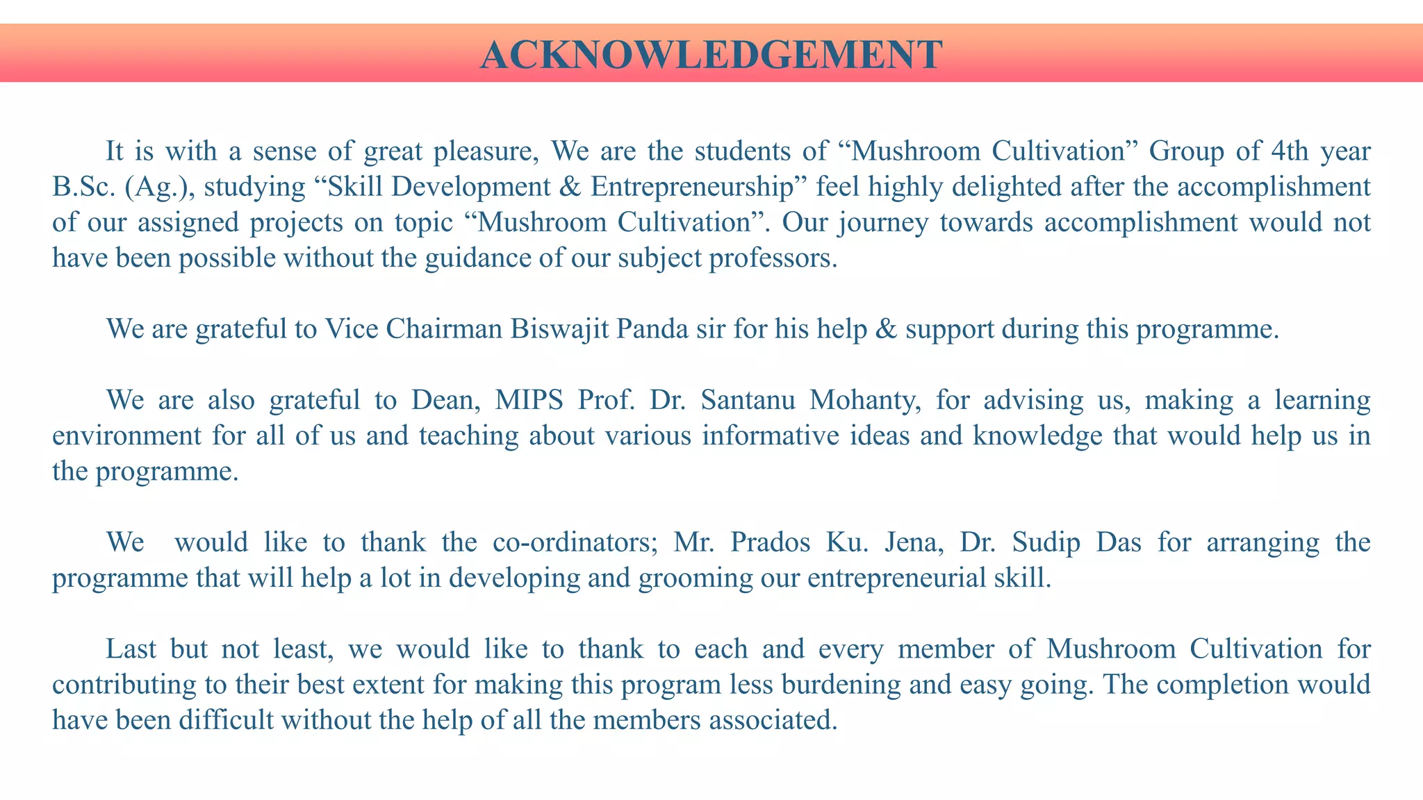 Mushroom Cultivation Technology | PPTX