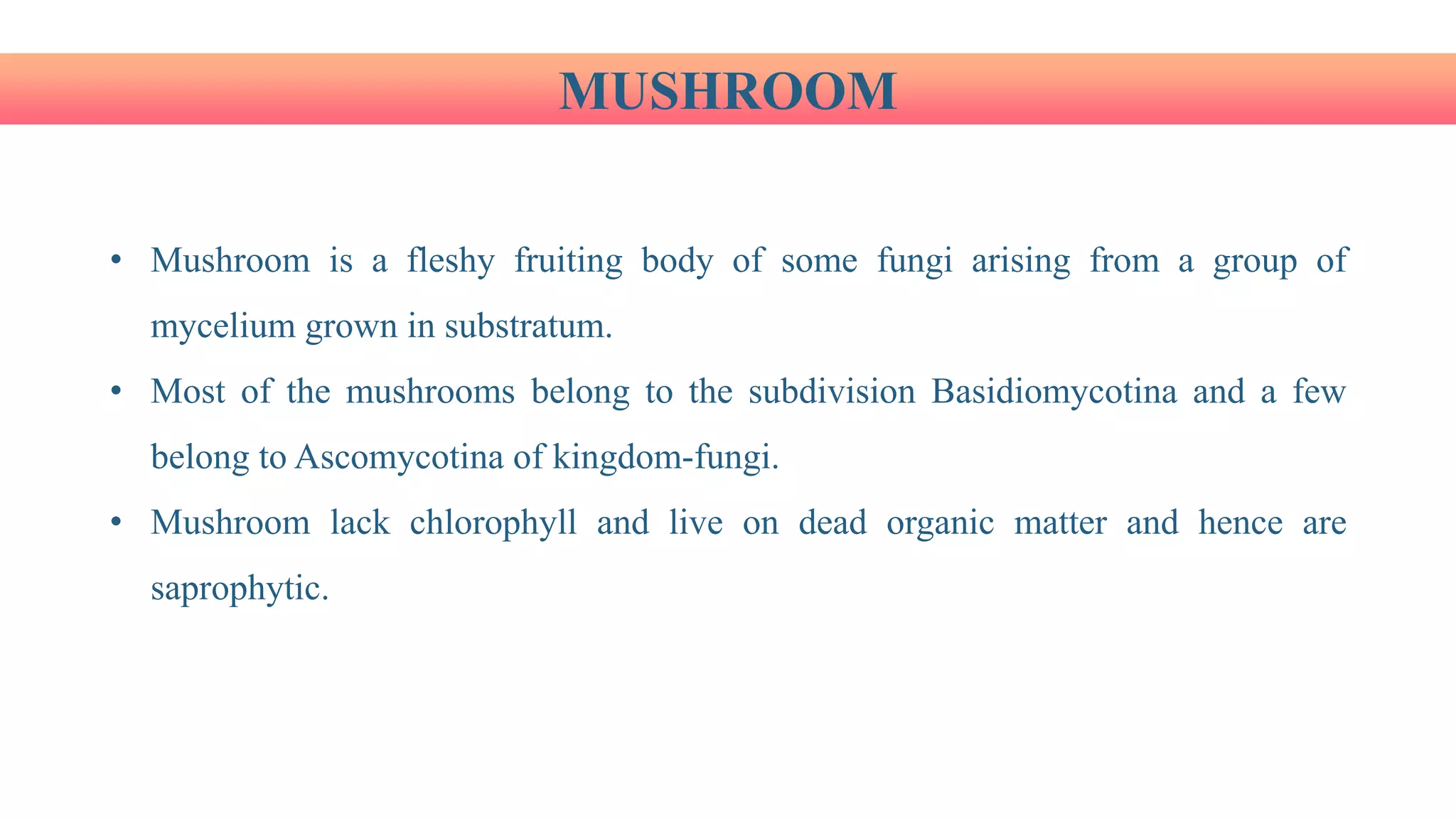 Mushroom Cultivation Technology | PPTX