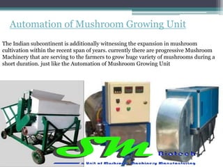 Mushroom Growing Rooms | Mushroom Machines | PDF | Agriculture | Industries