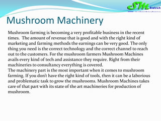 Mushroom plant setup mushroom air handling unit mushroom machines | PDF