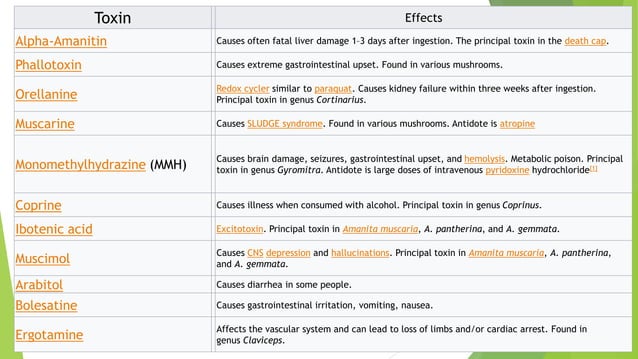 MUSHROOM POISONING.pptx | Digestive Disorders | Diseases and Conditions