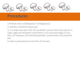 Mushroom Processing and Cooking Demo | PPTX