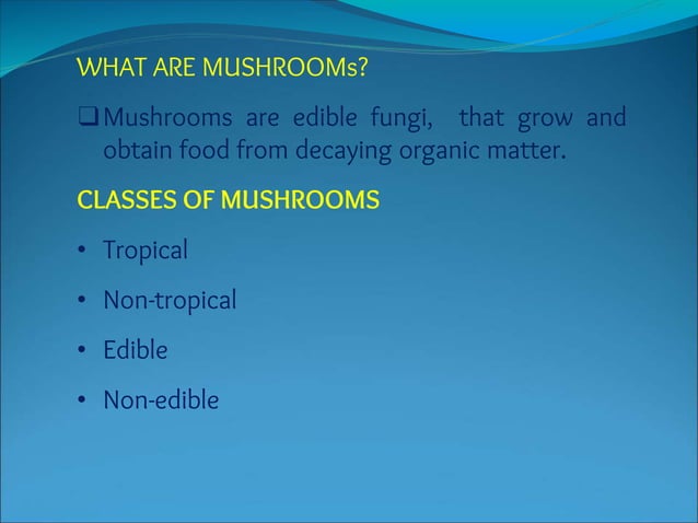 MUSHROOM TRAINING PRESENTATION.pptx | Agriculture | Industries