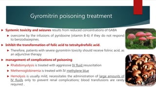 treatment of Mushroom toxicity | PPTX