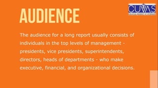 Long, Formal Report Writing | PPT