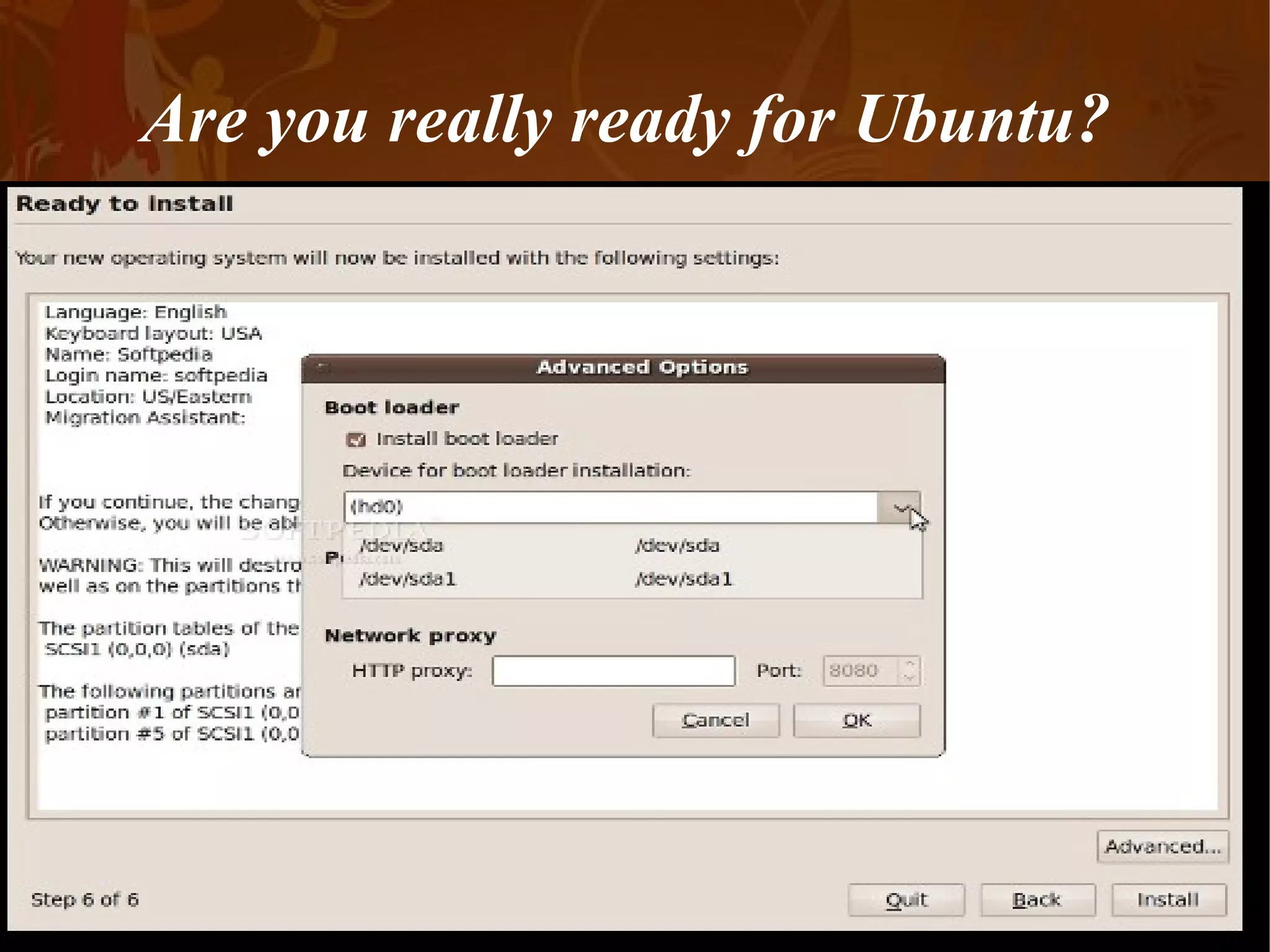step by step to install the ubuntu | ODP