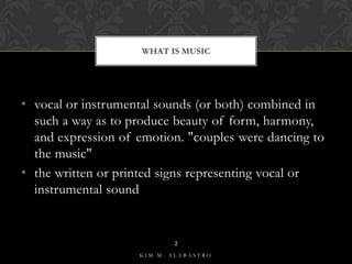 types and instruments in music | PPT