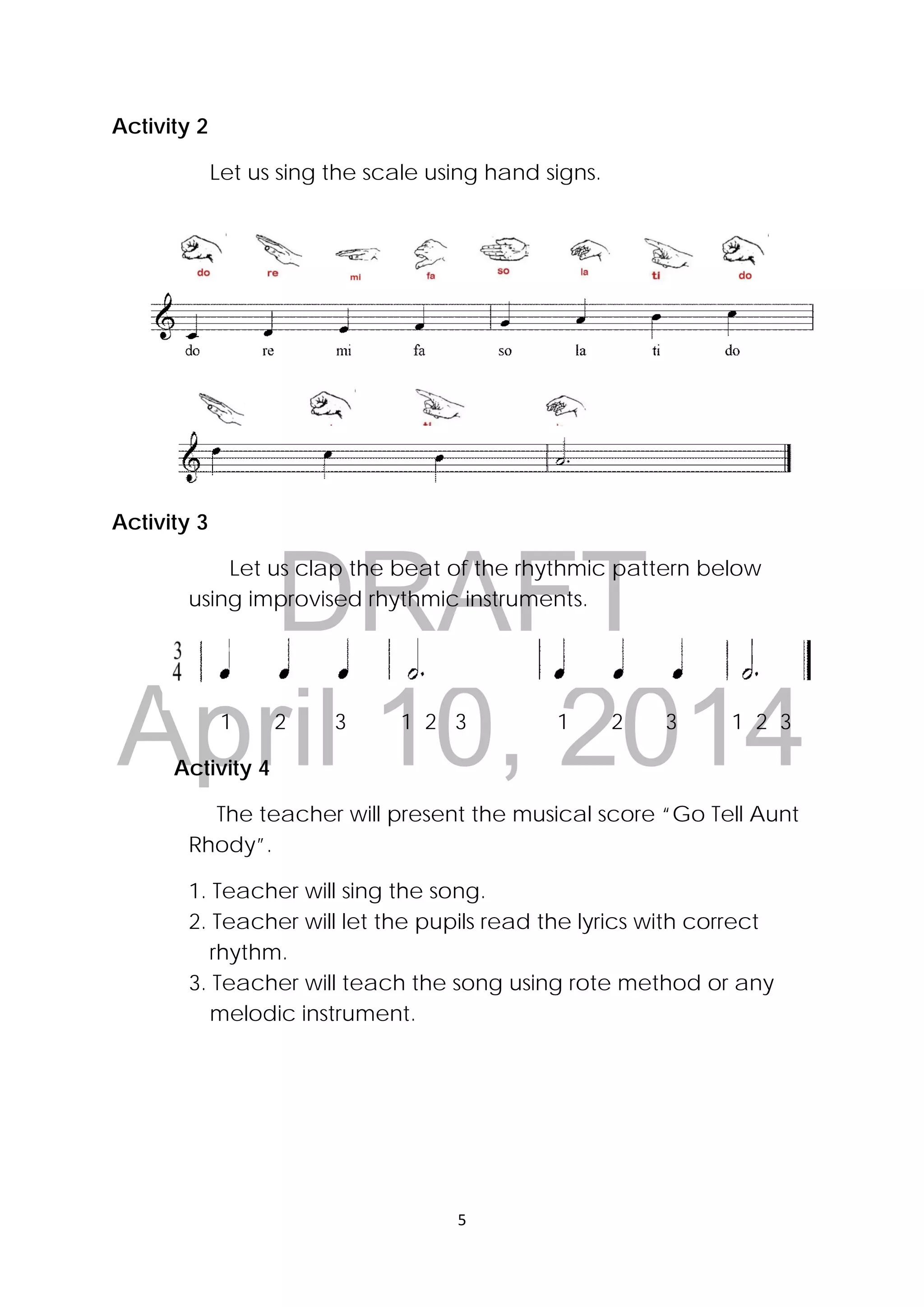 K TO 12 GRADE 3 LEARNING MATERIAL IN MUSIC | PDF