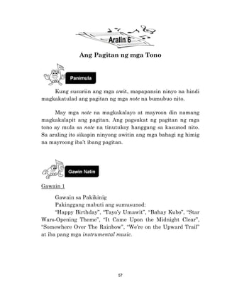 K TO 12 GRADE 4 LEARNER’S MATERIAL IN MUSIC (Q1-Q4) | PDF