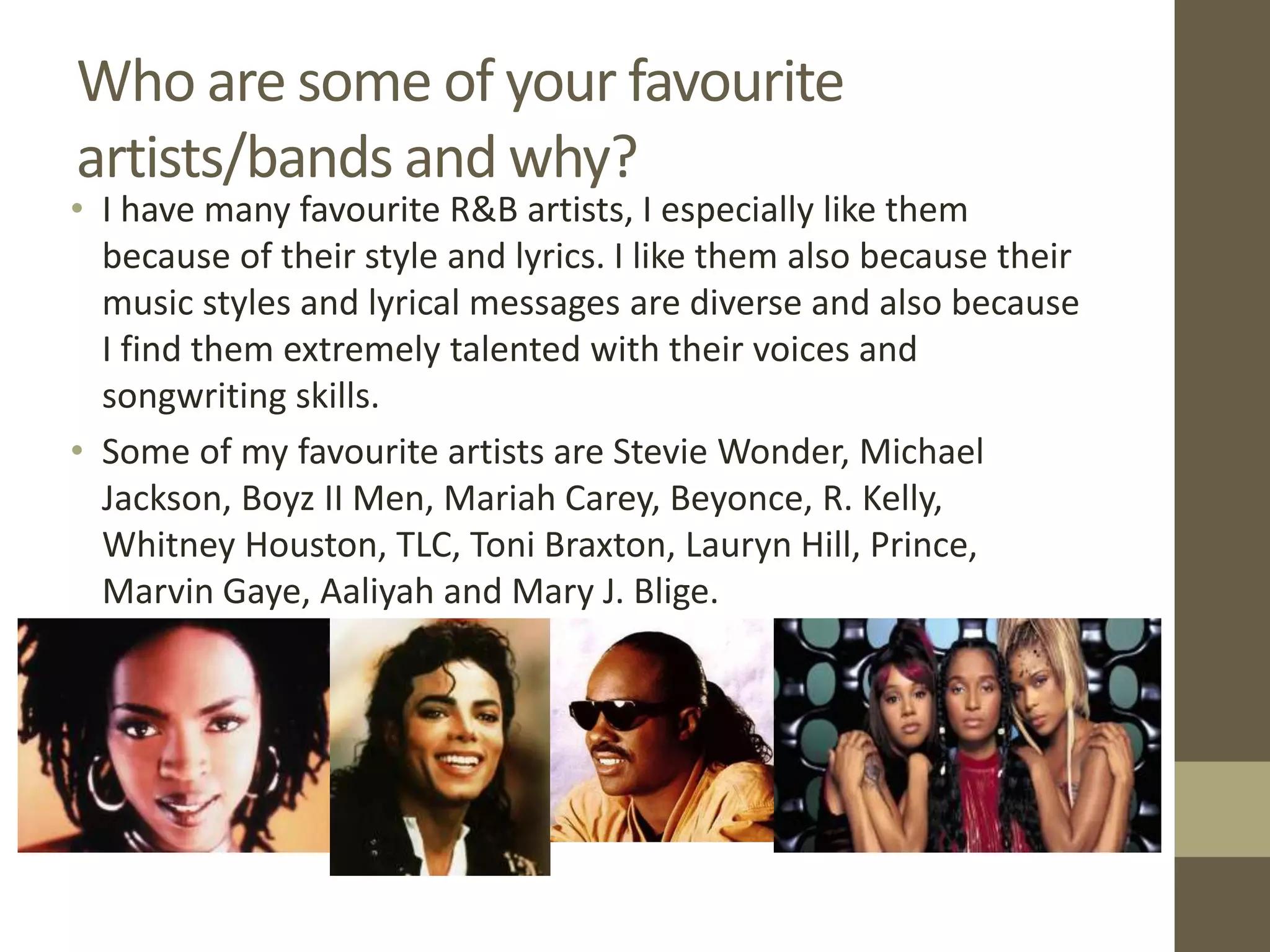 My Favourite Music | PPTX | Soft AC Music | Adult Contemporary Music