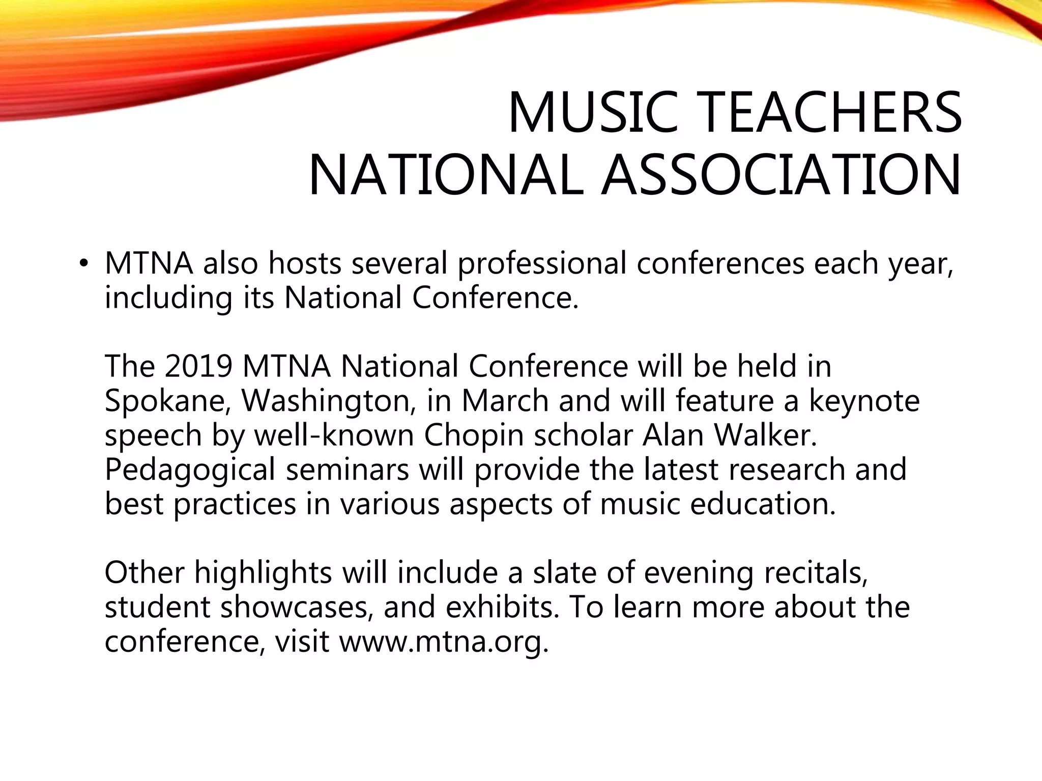 The 2019 MTNA National Conference | PPTX