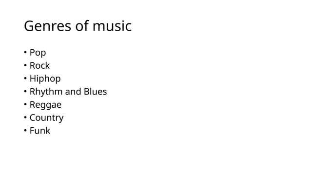 MUSIC,GENRES OF MUSIC, FAMOUS MUSIC ARTIST.pptx