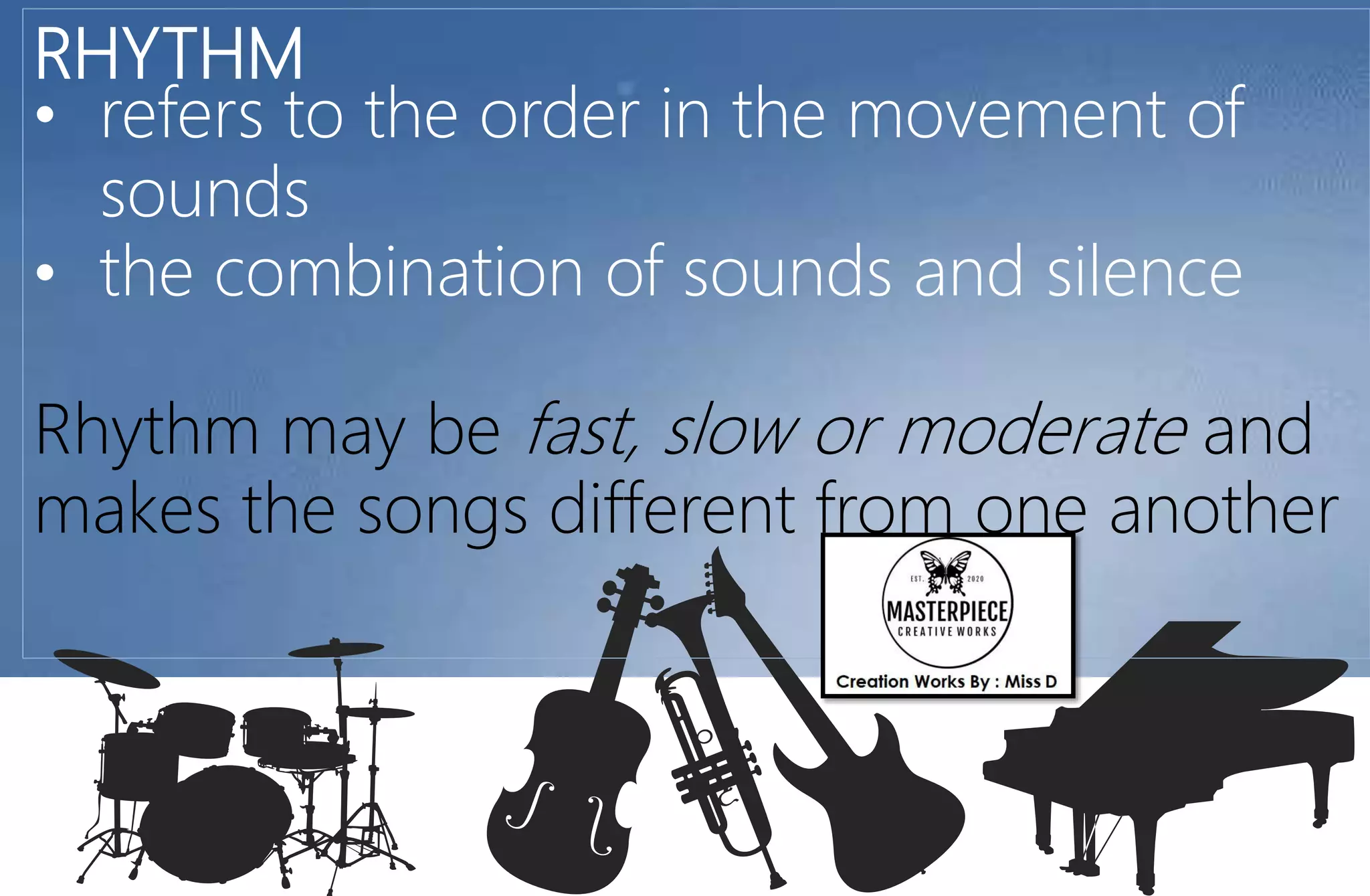 Music Kinds of notes and Rests Time Value and Symbols Beat and Rhythm ...