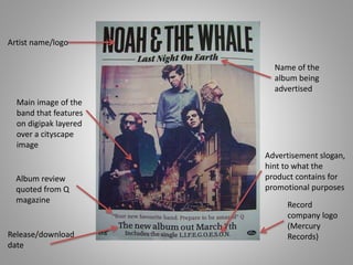 Music advertisement poster analysis x3 | PPTX