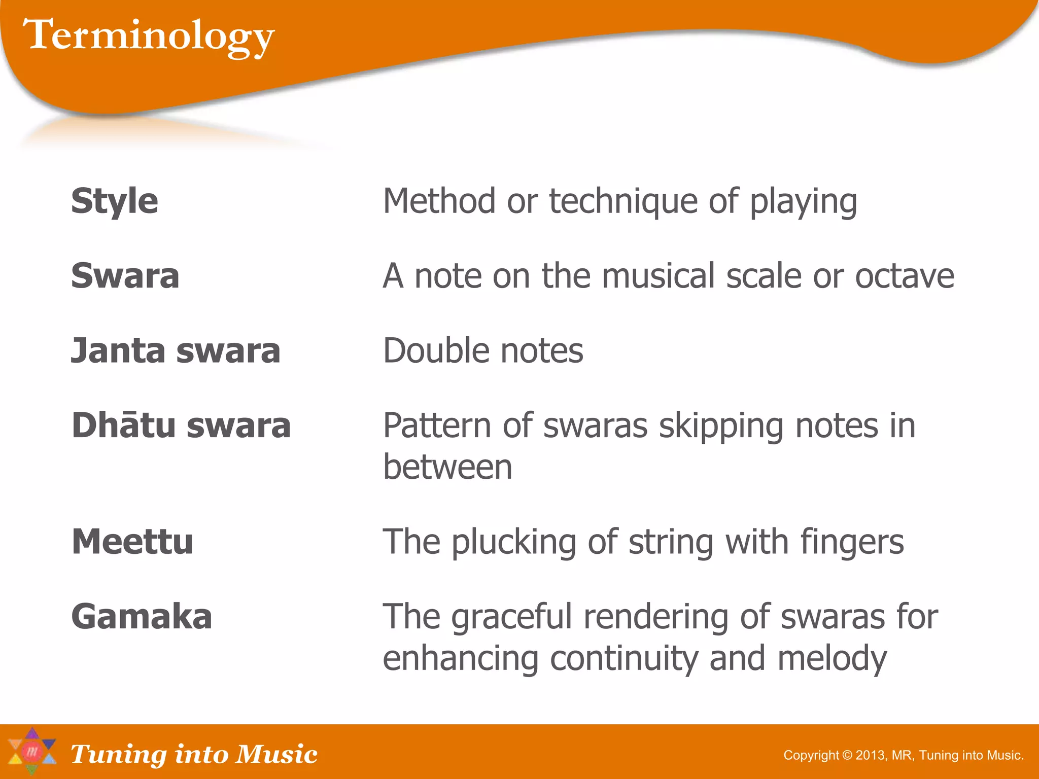 Carnatic Music Basic Guidelines: Art of Veena-playing | PPSX