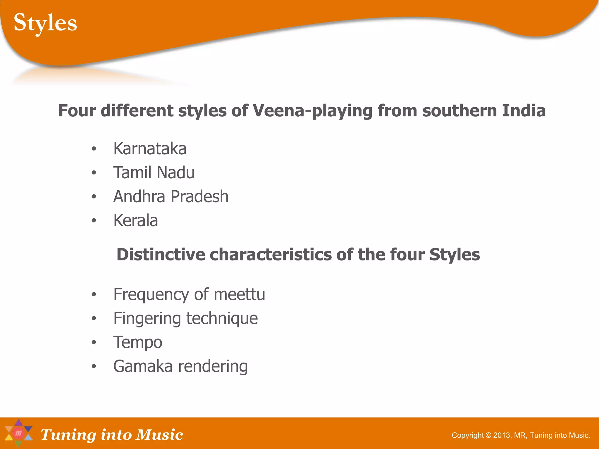 Carnatic Music Basic Guidelines: Art of Veena-playing | PPSX