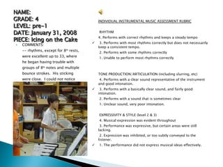 Music Assessment Through Performance | PPT
