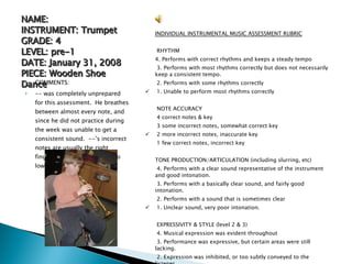 Music Assessment Through Performance | PPT