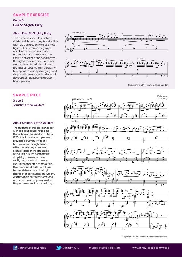 Trinity Piano Grade Exam