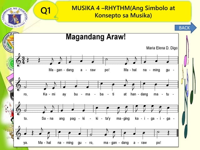 Music Grade 4 1st Quarter Lesson 1 | PPTX