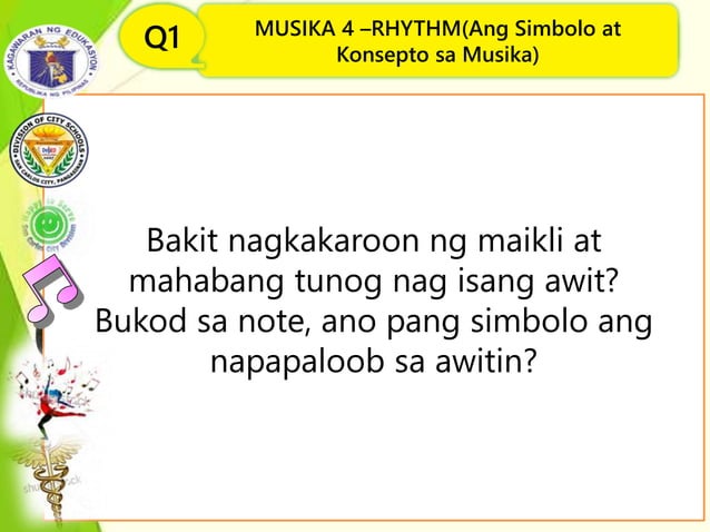 Music Grade 4 1st Quarter Lesson 1 | PPTX