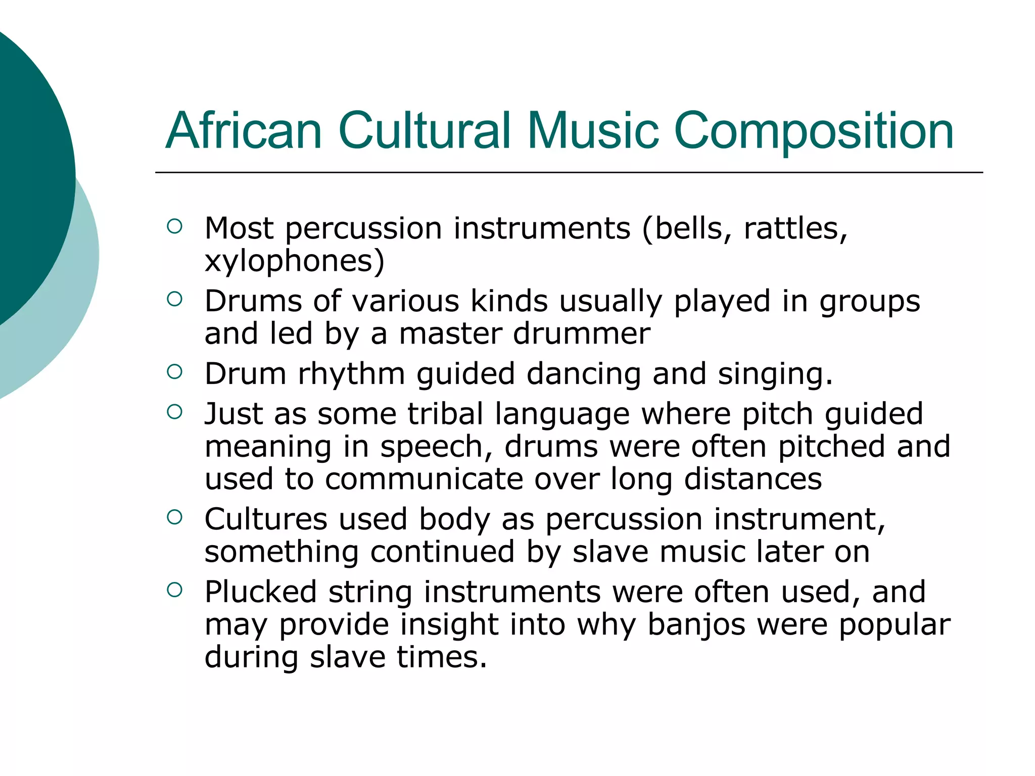 Music In African American Life | PPT