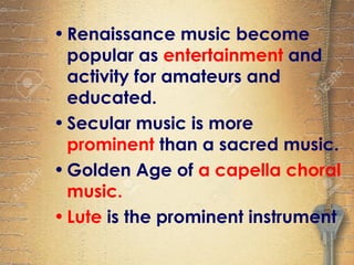 Music of-renaissance-period | PPT