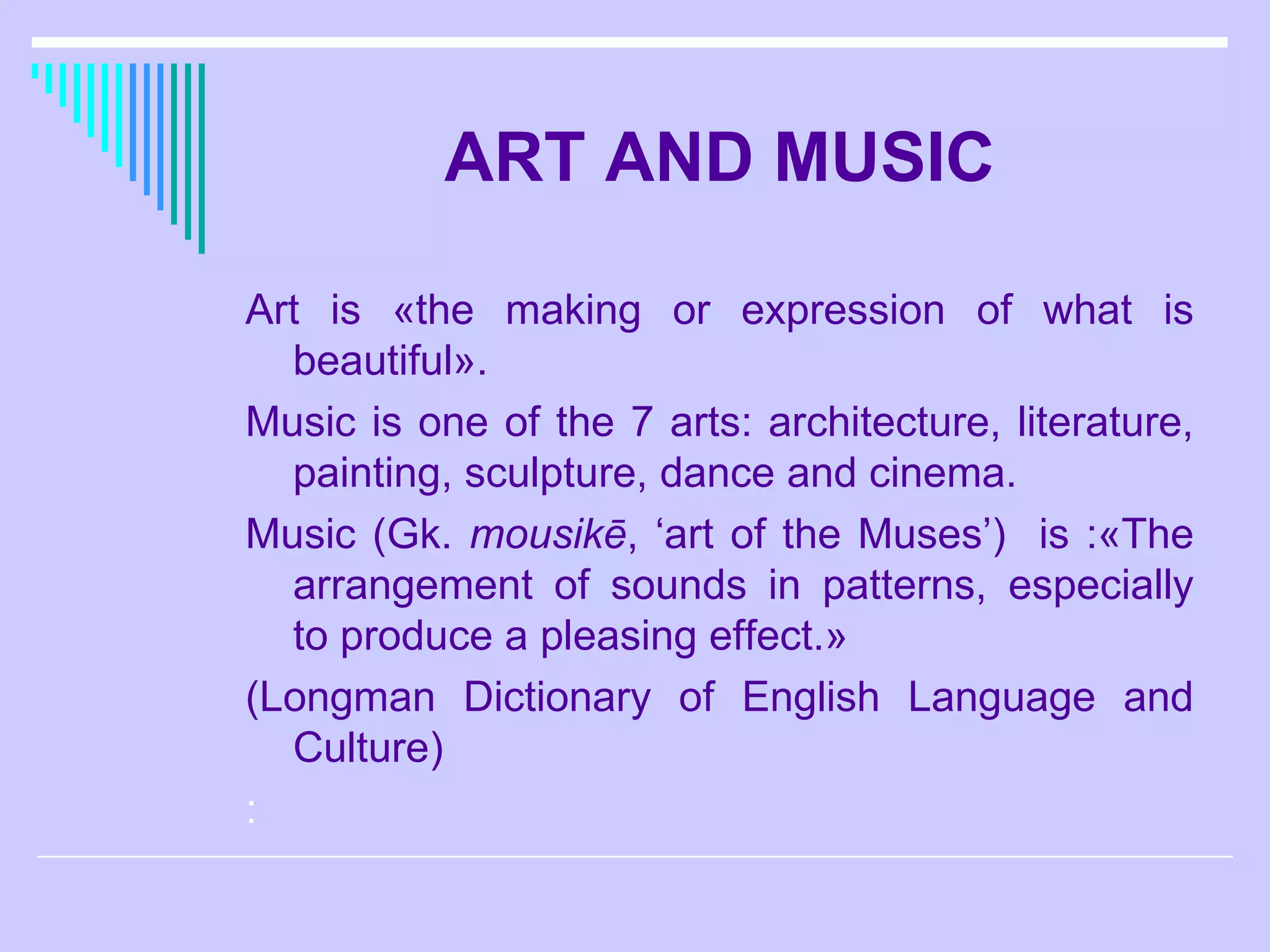 A project about music | PPT