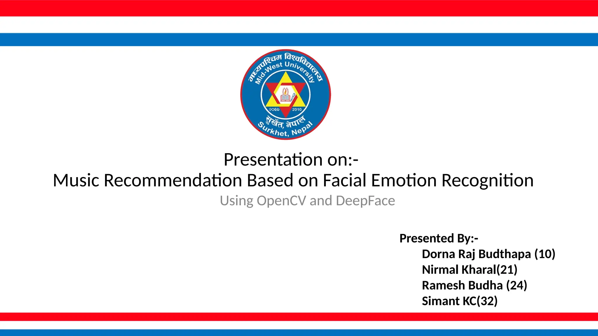 Music Recommendation Based On Facial Emotion Recognition Pptx