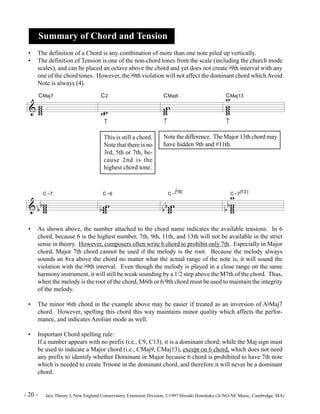 Music theory - jazz theory | PDF