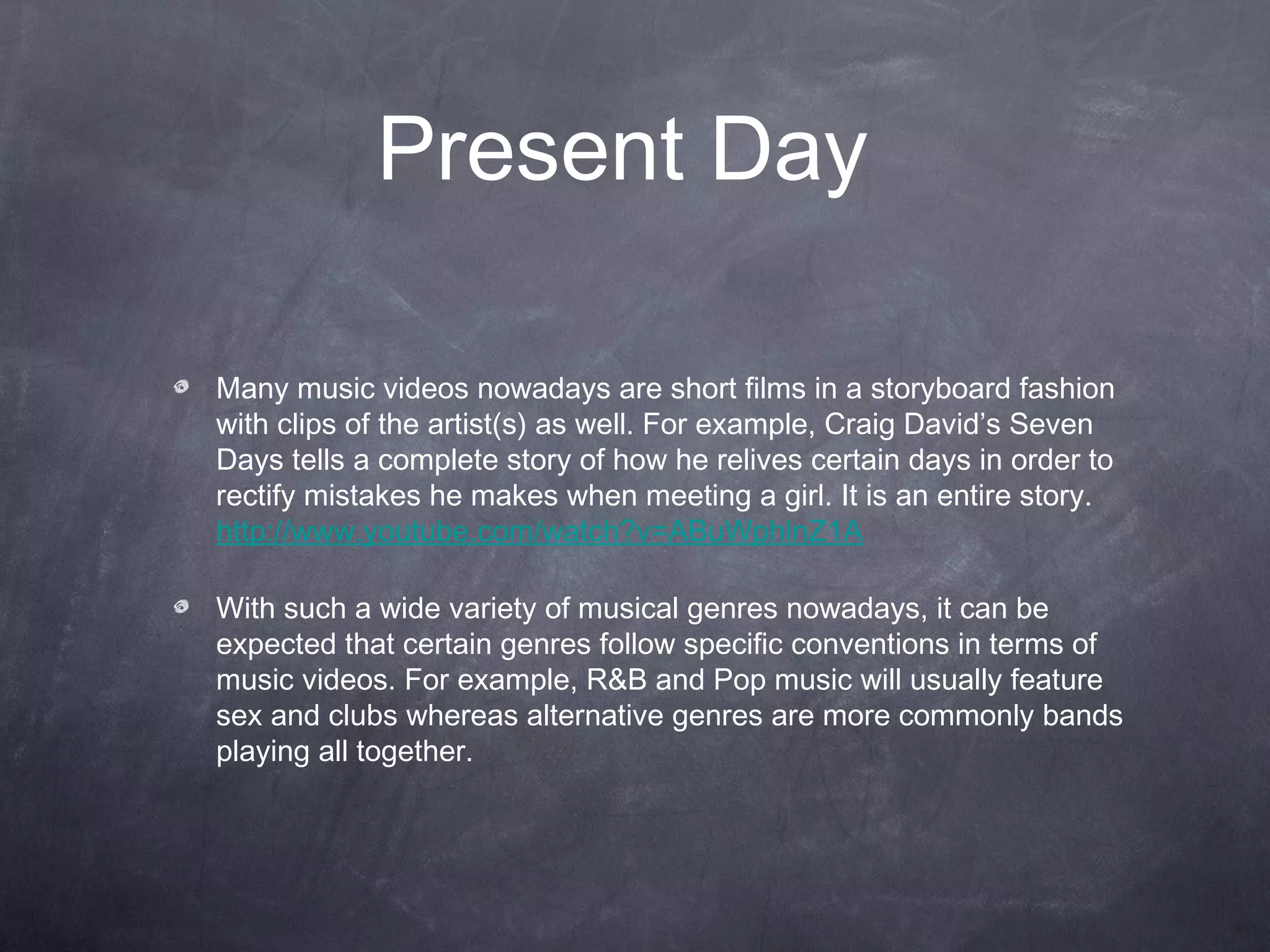 Music Video Timeline | PPT | History | Genres