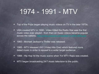 Music Video Timeline | PPT