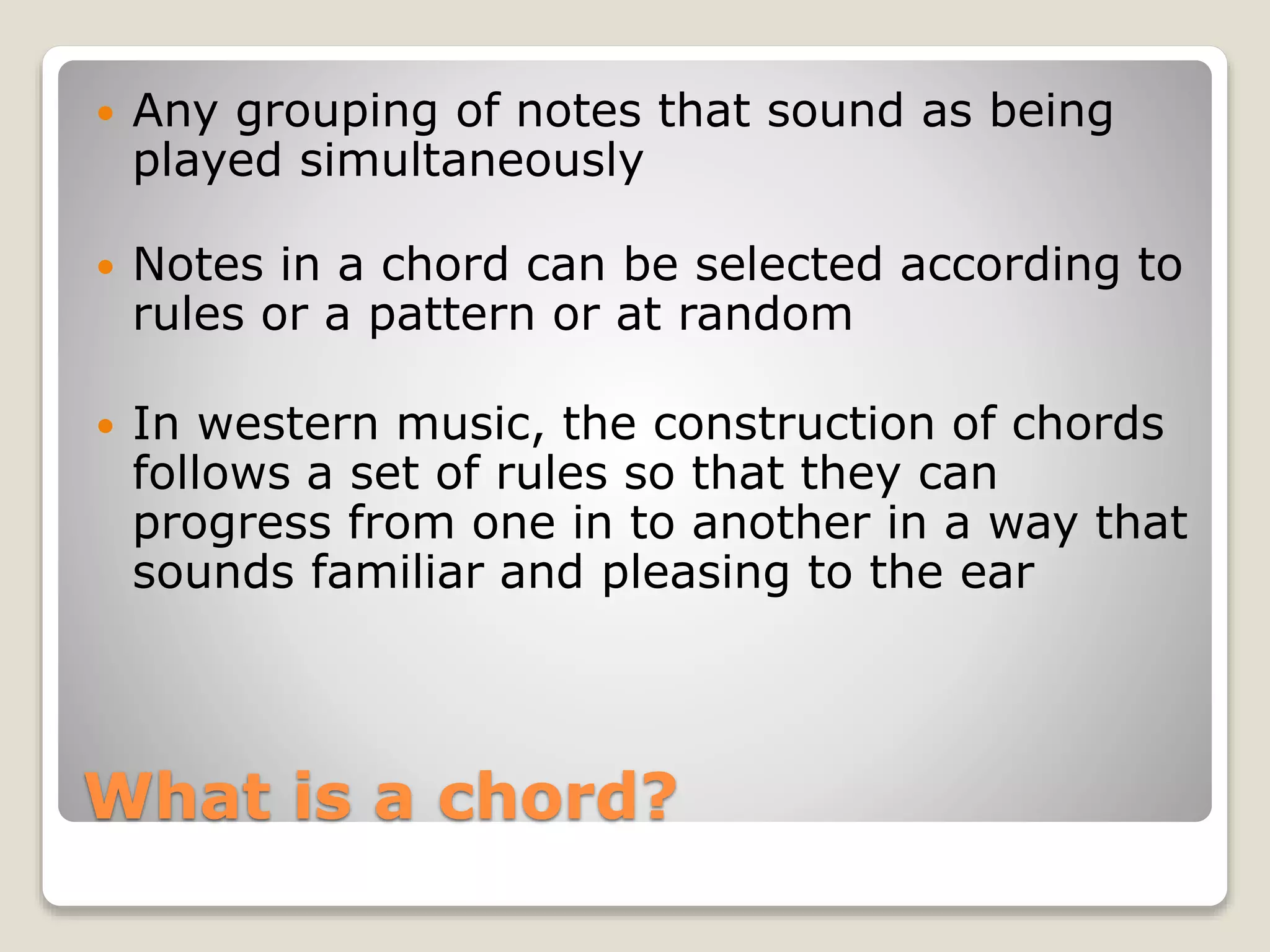 Music 10 chords ppt | PPTX