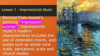 MUSIC 10 2ND LESSON.pptx SECOND DAY LESSONS | PPTX